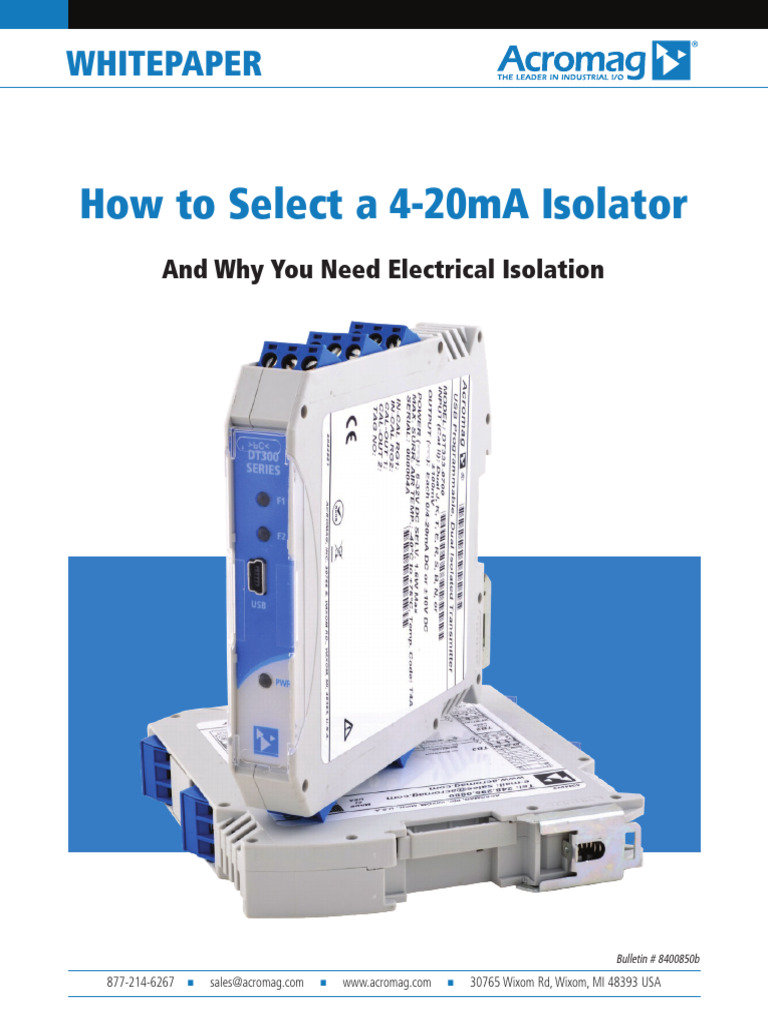 Acromag How To Select 4-20 MA Isolator | Download Free PDF | Power ...