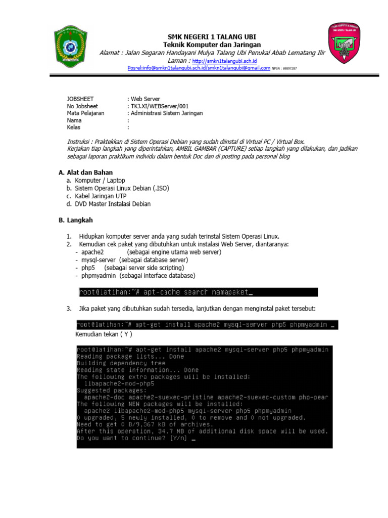 Konfigurasi Web Server di Debian | PDF