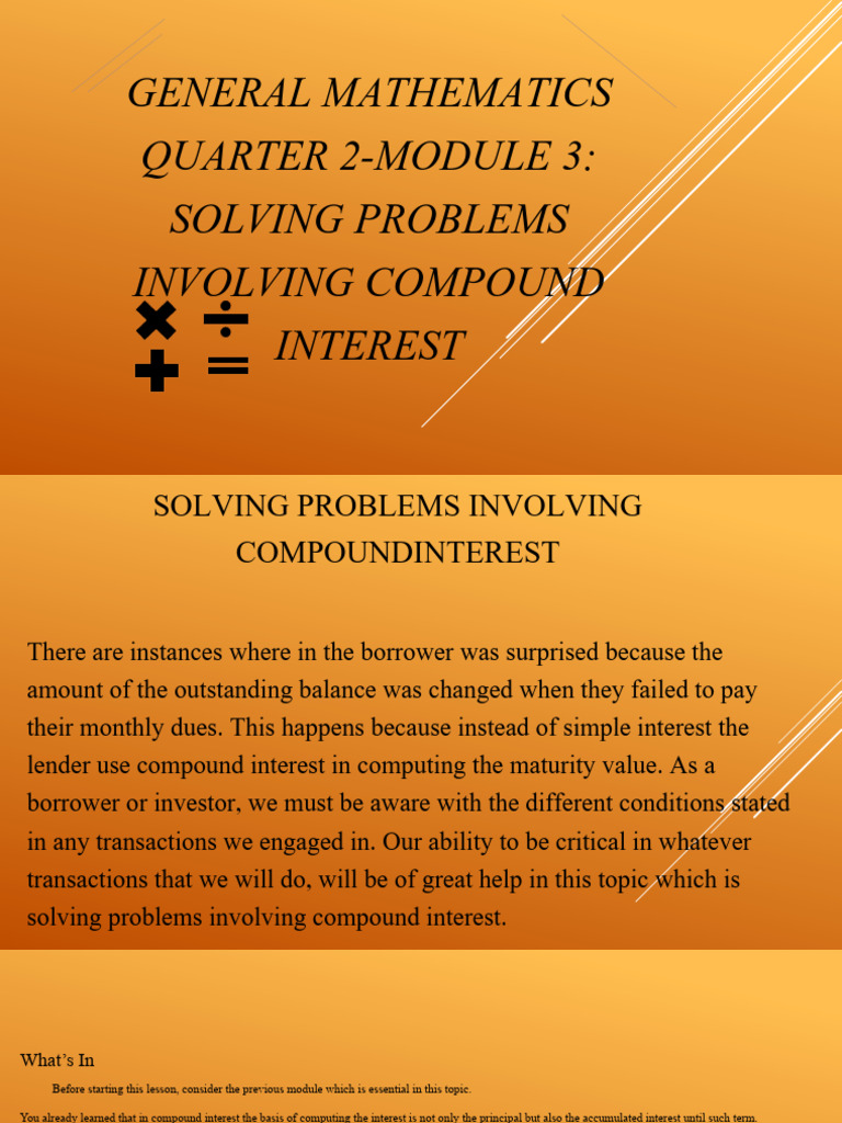 General Mathematics Joey - Senpai REPORT | PDF | Interest | Compound ...