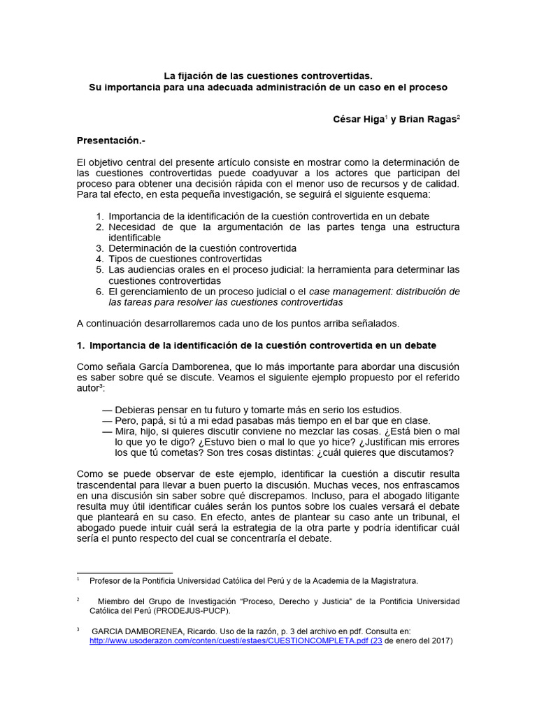Sobre Qué Estábamos Discutiendo Brian Ragas y César Higa | PDF | Ley ...