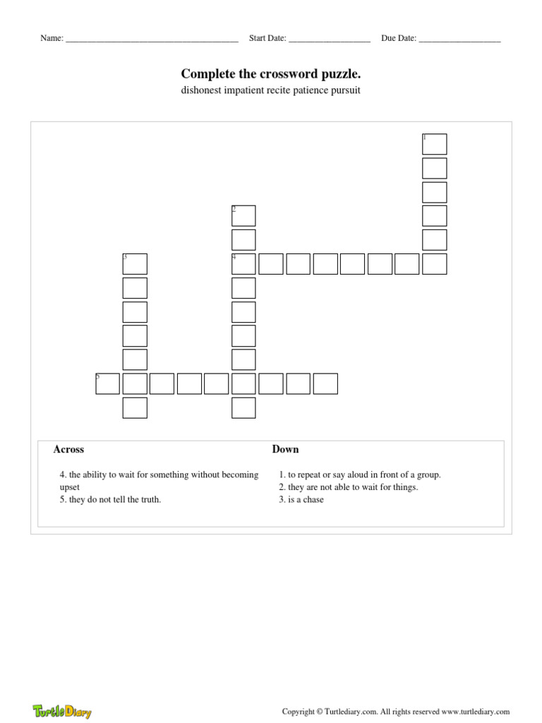 Complete The Crossword Puzzle. | PDF | Freedom Of Expression Law ...