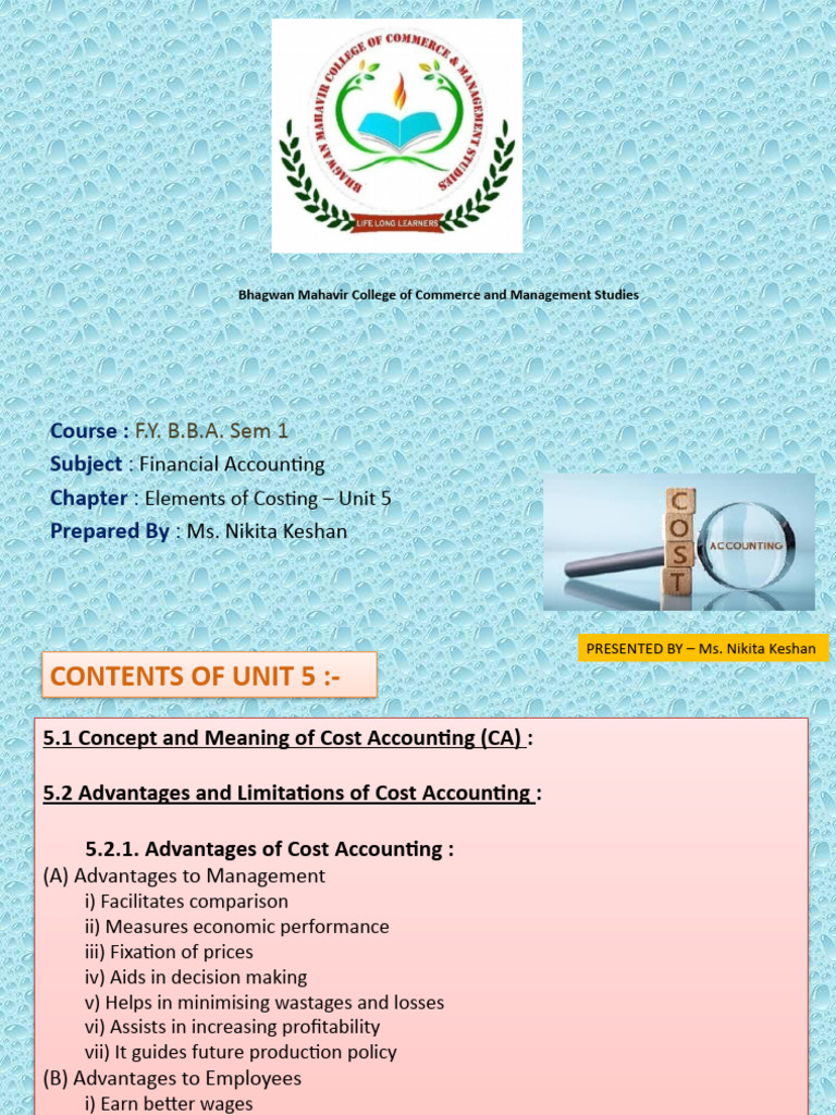 Cost Accounting Overview and Insights | PDF | Cost Of Goods Sold ...