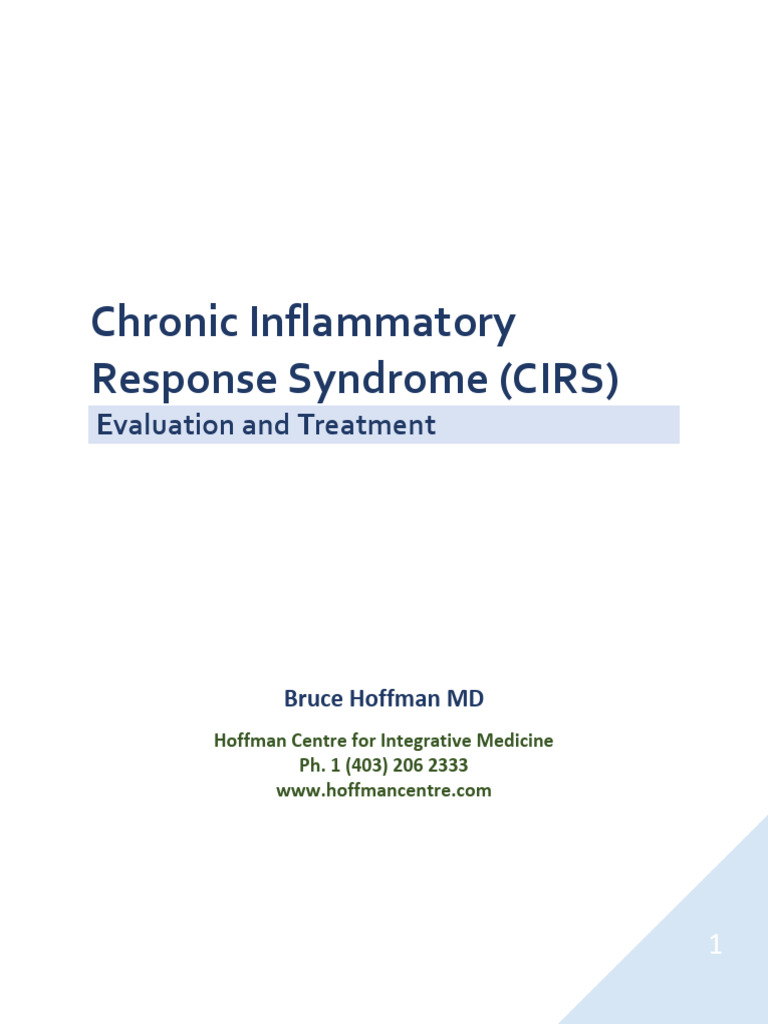 CIRS-Chronic Inflammatory - HoffmanEssay | PDF | Immune System ...