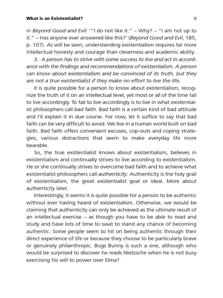 How To Be An Existentialist | PDF | Existentialism | Authenticity ...