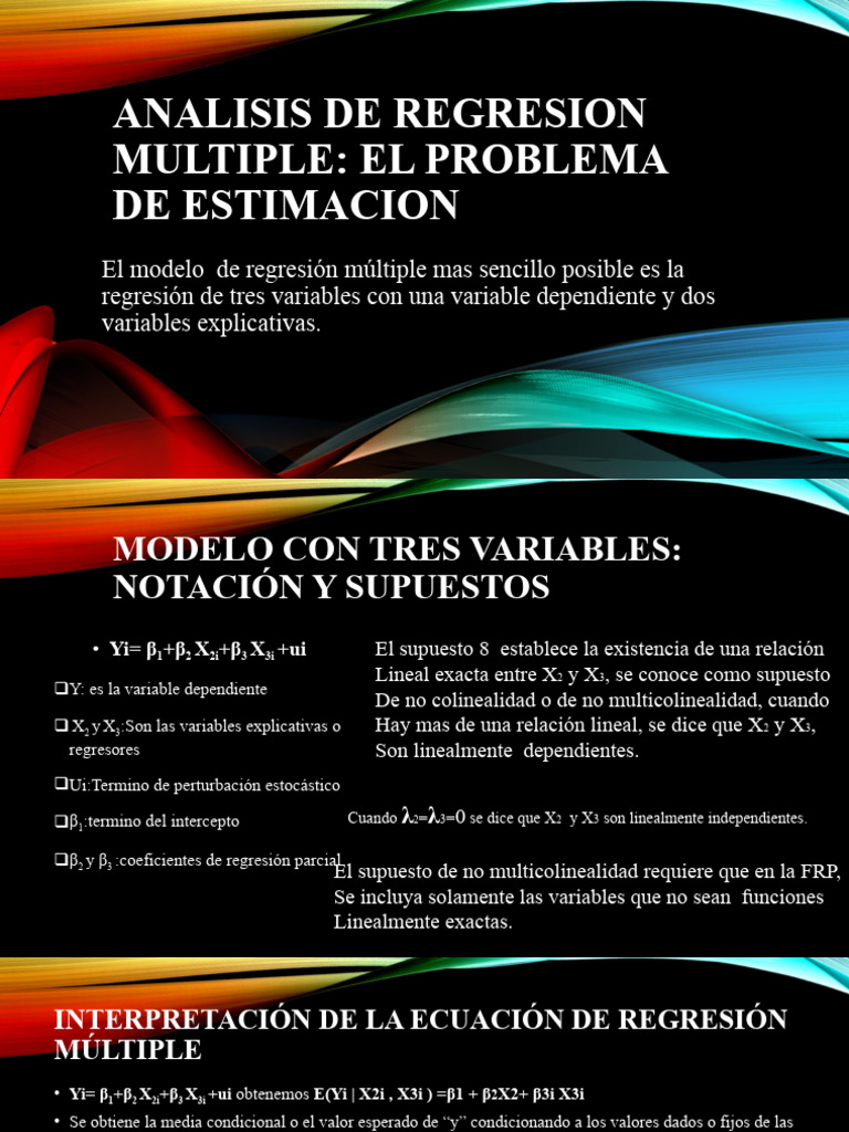 Analisis de Regresion Multiple | PDF | Mínimos cuadrados ordinarios | Regresión lineal