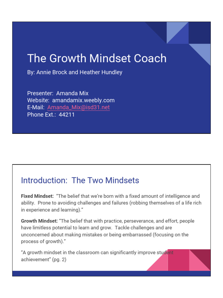 Resume Mindset Annie | Download Free PDF | Mindset | Project Based Learning