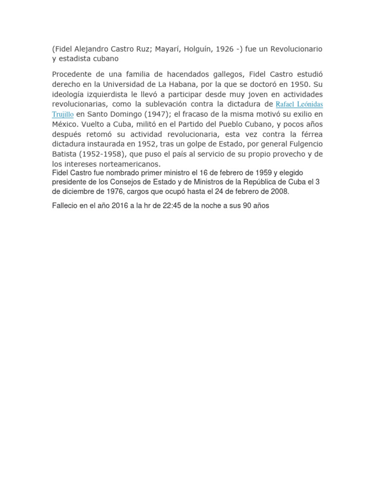 Fidel Castro | PDF