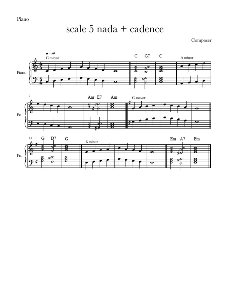 Scale 5 Nada + Cadence | PDF