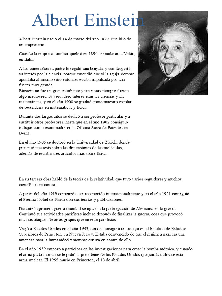 Albert Einstein A Colorrrr | PDF | Historia
