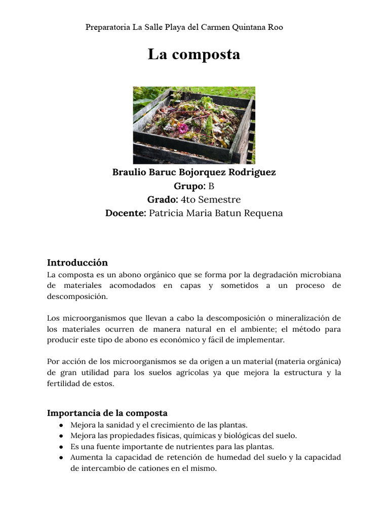 La Composta - Braulio Baruc | PDF | Compost | Suelo