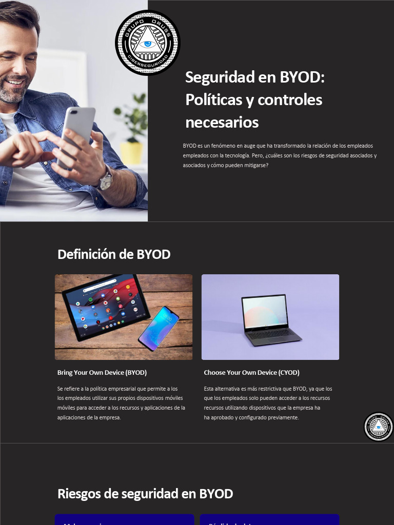 Seguridad en BYOD Politicas y Controles Necesarios Grupo Oruss | PDF ... Seguridad en BYOD Politicas y Controles Necesarios Grupo Oruss | PDF ...