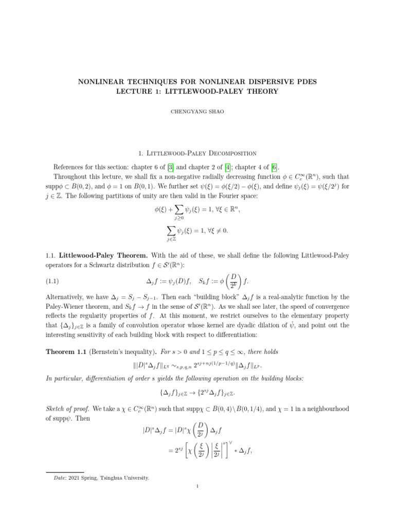 2021_Spring_Nonlinear_Techniques_for_Nonlinear_Dispersive_PDEs_1 | PDF ...