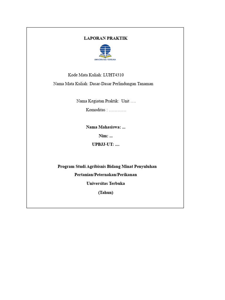 Template-Format-Laporan LUHT4310 20232a | PDF