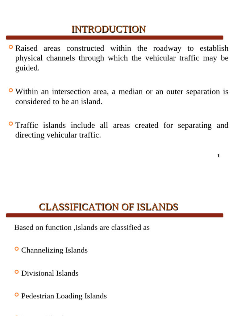 Traffic Islands | PDF | Traffic | Intersection (Road)
