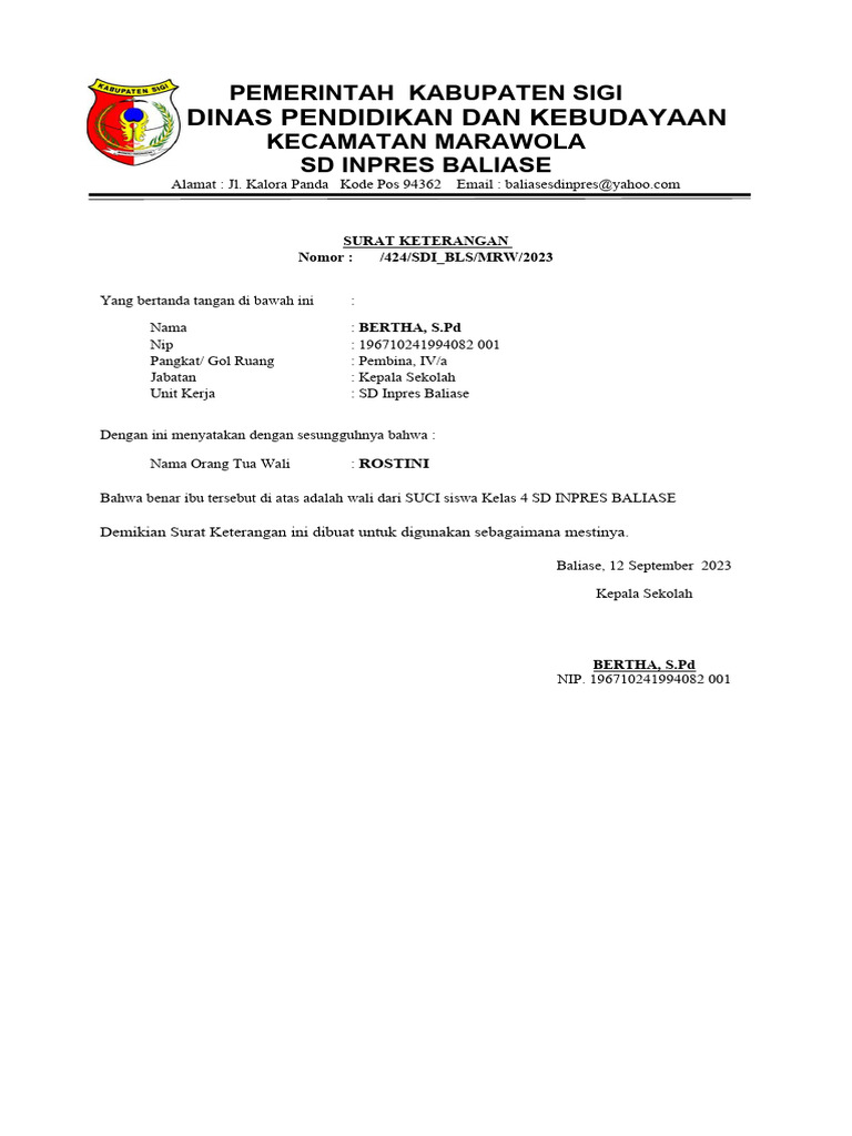 Surat Pip 2023 | PDF