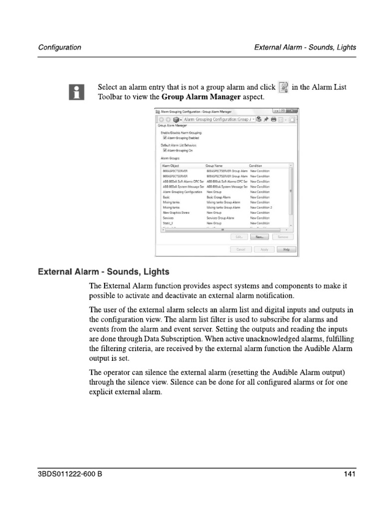 External Alarms Config | PDF