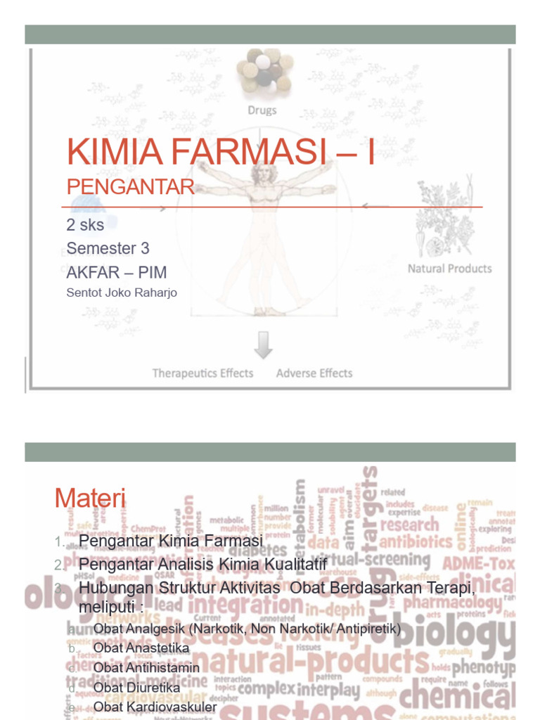 Pengantar Kimia Farmasi 2021 Aka | PDF