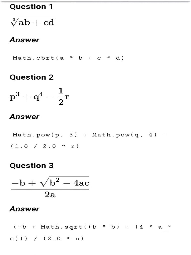 Java Expression | PDF | Mathematics | Science