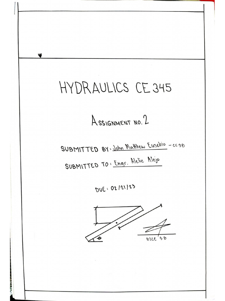 Assignment 2 Hydraulics | PDF