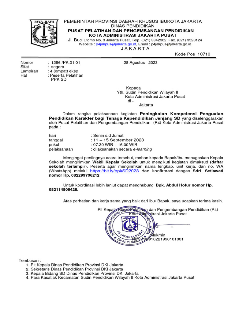 Contoh Surat Undangan Resmi | PDF