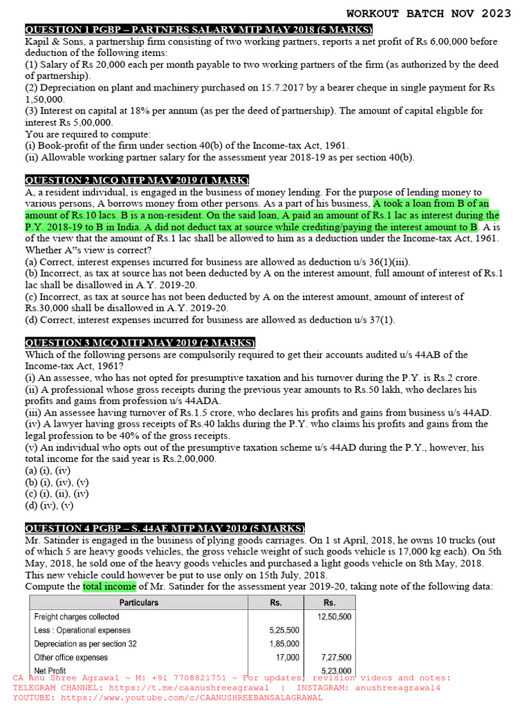 6 PGBP | PDF | Tax Deduction | Income Tax
