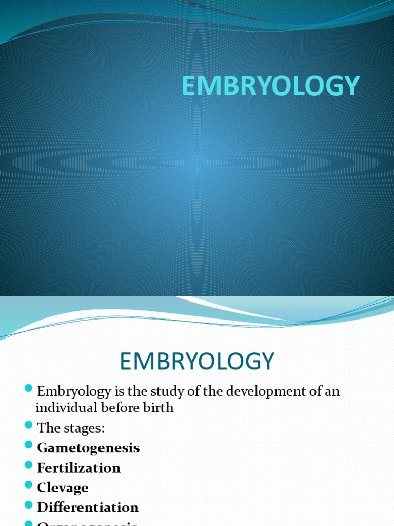 Embryology | PDF | Meiosis | Reproduction
