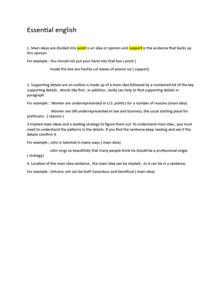 Essential English | PDF