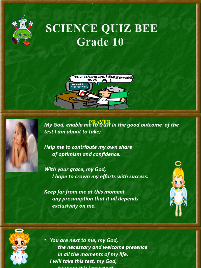 Grade 10 Science Quiz Bee Guide | PDF | Pancreas | Insulin