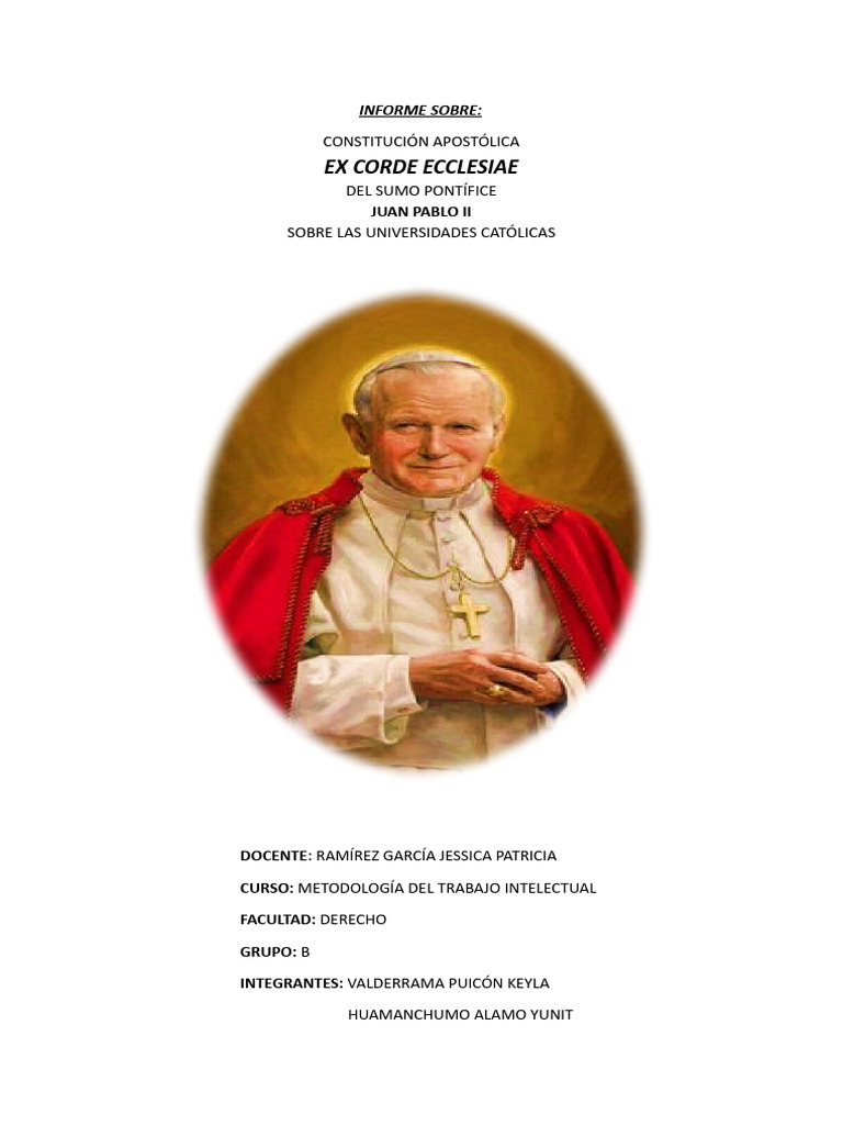 Informe Sobre Ex Corde Ecclesiae | PDF | Iglesia Católica | Verdad