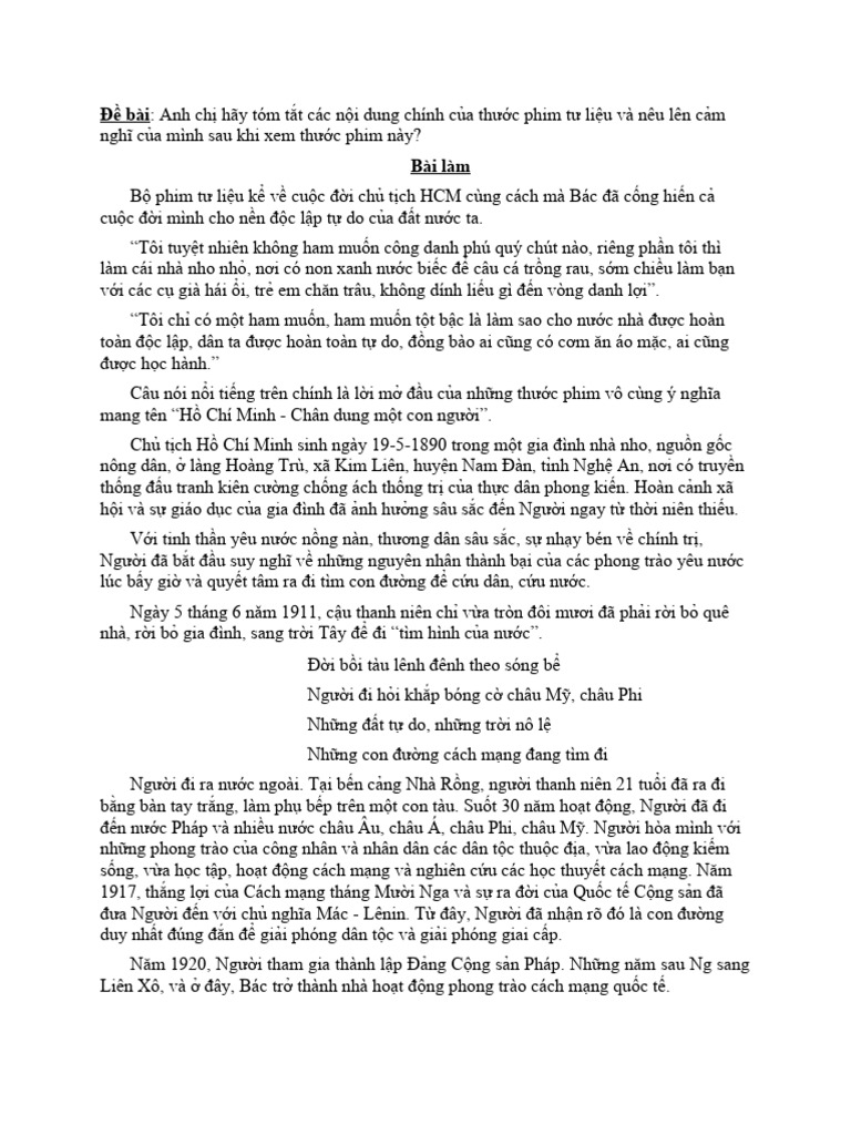 Bài Thu Ho CH TTHCM | PDF