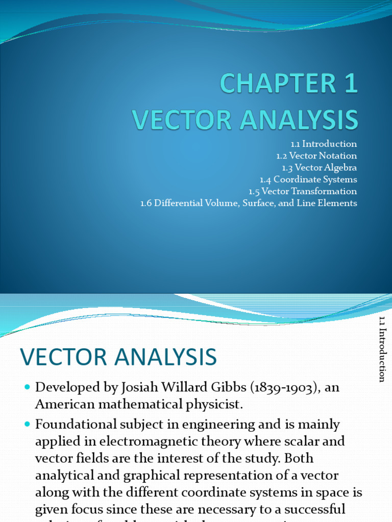 A282 Chapter 1 Vector Analysis Pdf Euclidean Vector Coordinate System