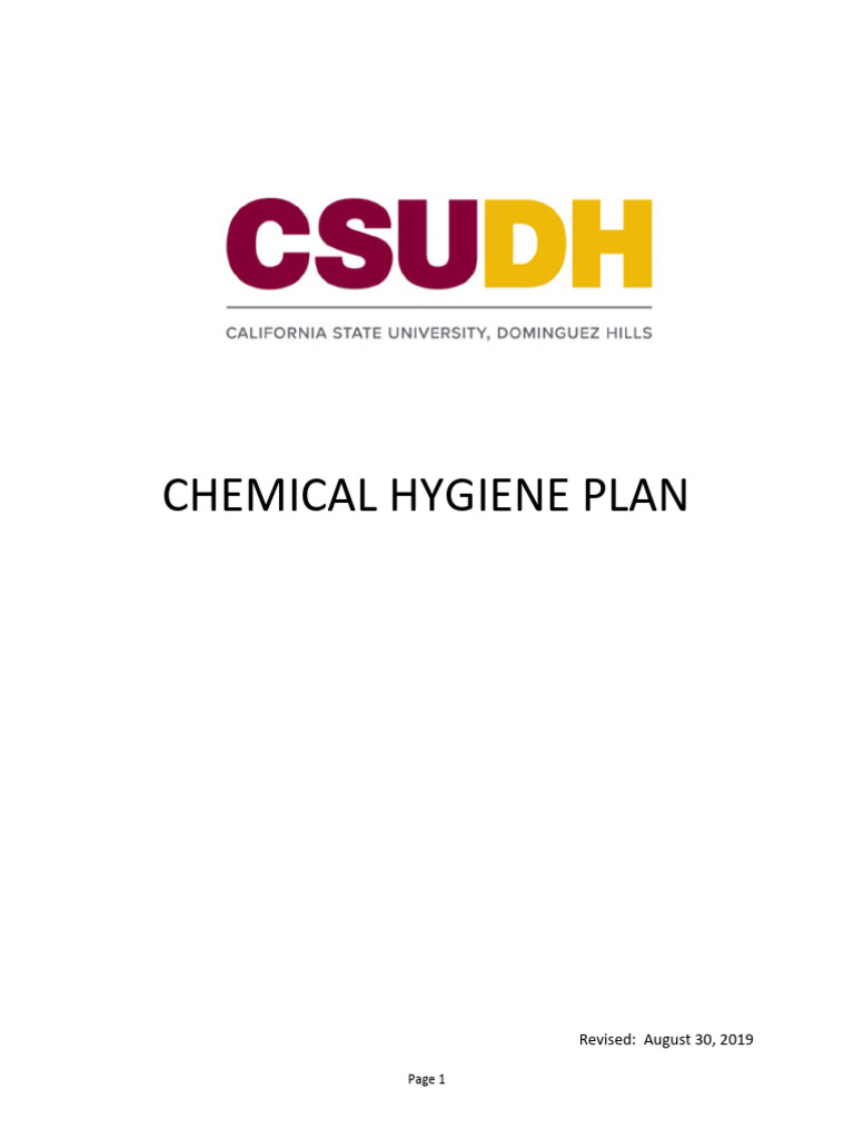 Chemical Hygiene Plan | PDF | Laboratories | Dangerous Goods