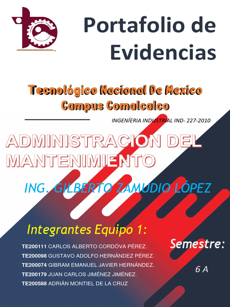 Ejemplo de Portafolio de Evidencias Adm | PDF | Ingeniería
