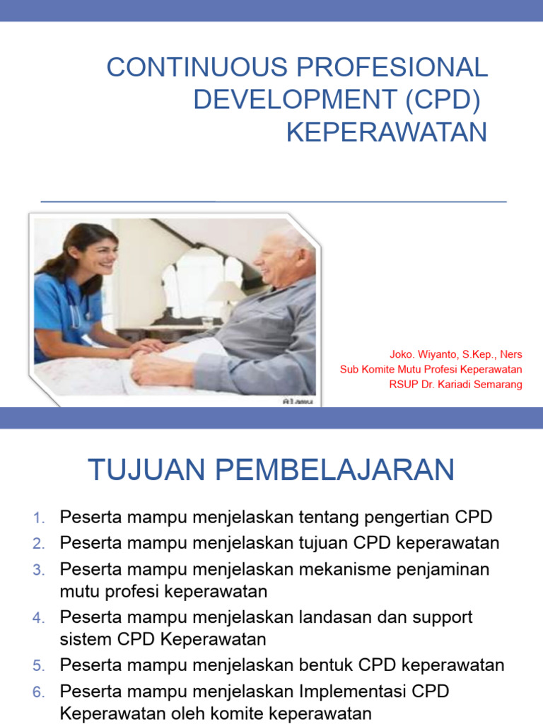 Continuous Profesional Development (CPD) Perawat | PDF