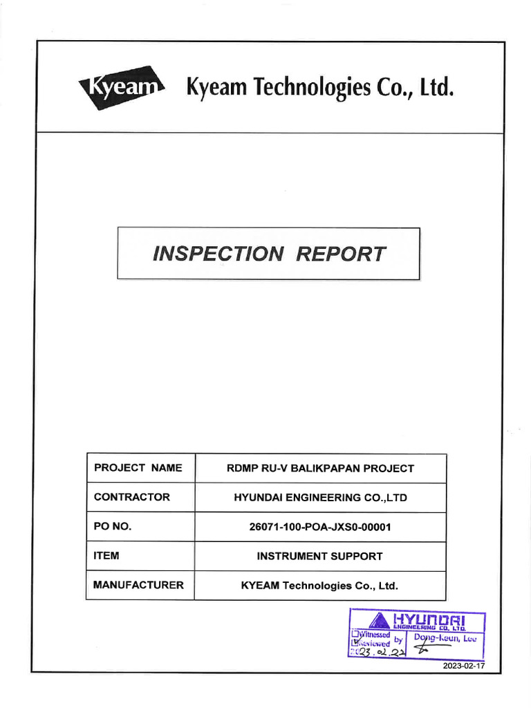 Inspection Report | PDF