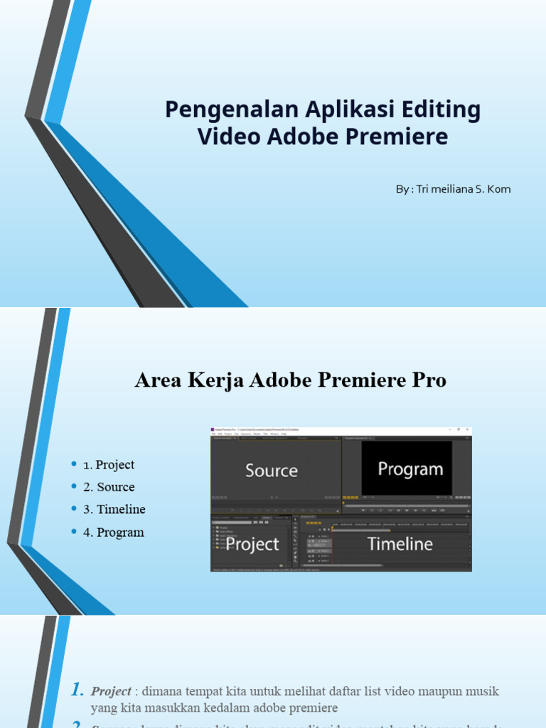 Pengenalan Aplikasi Editing Video Adobe Premiere | PDF | Seni
