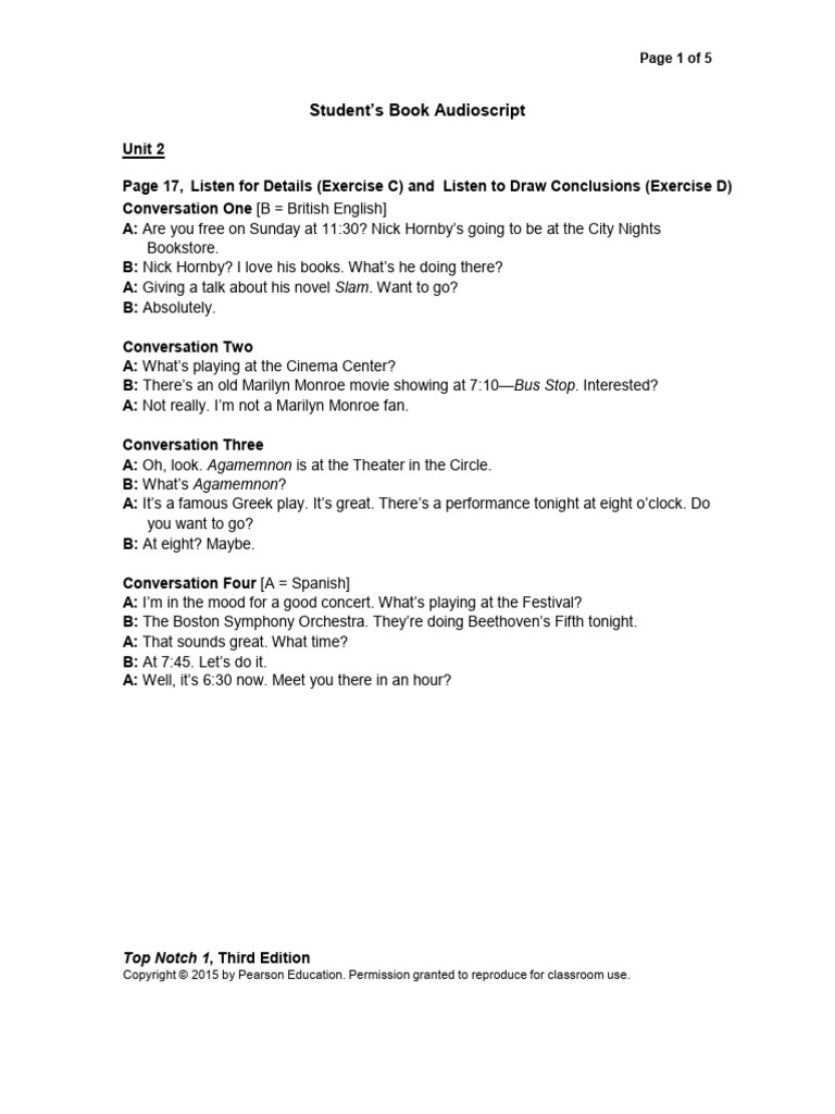 Unit 02 Audioscript Pdf