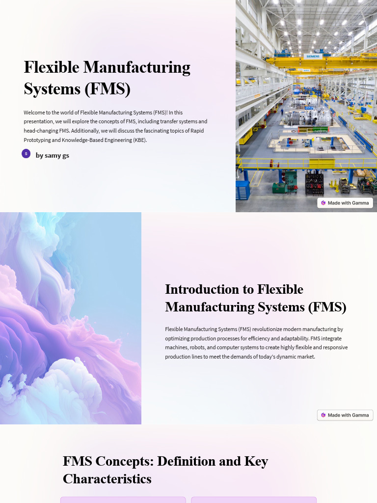 Flexible Manufacturing Systems FMS | PDF | Automation | Engineering