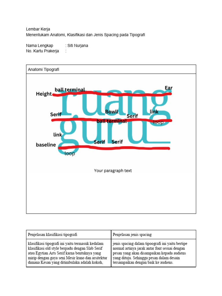 TPM 1 Anatomi, Klasifikasi, Dan Jenis Spacing - Siti Nurjanah | PDF
