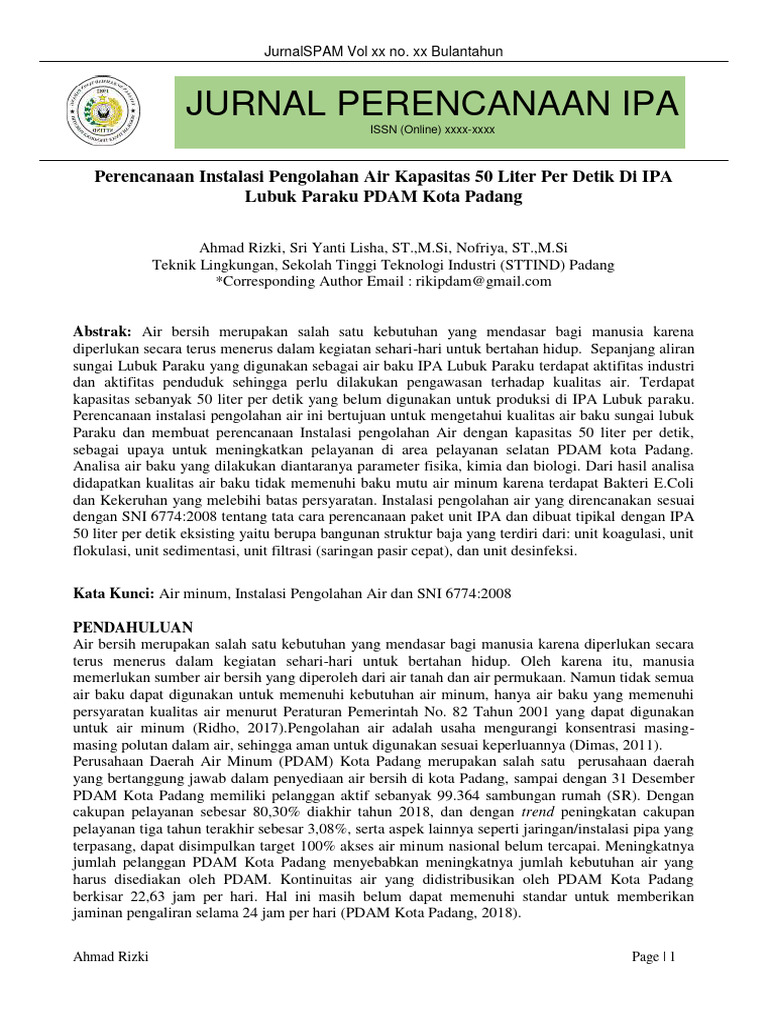 Jurnal Perencanaan Ipa | PDF