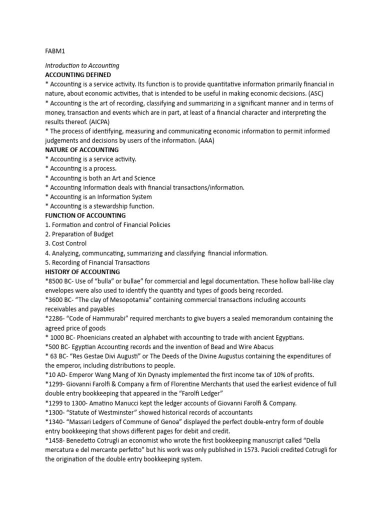 FABM1 | PDF | Debits And Credits | Deposit Account