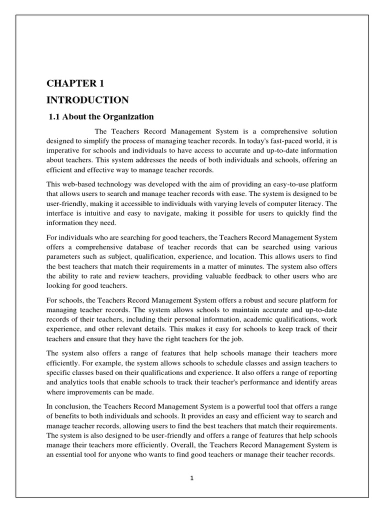 Teachers Record Management System | PDF | My Sql | Php