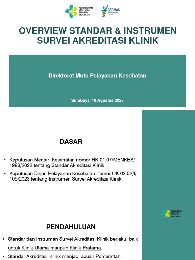 Pengantar Standar Akreditasi Klinik Pdf