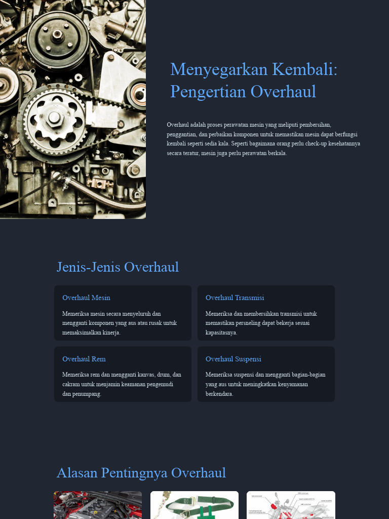 Panduan Lengkap Overhaul Mesin | PDF