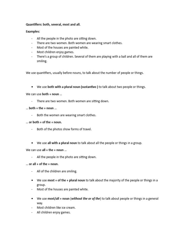 5 Quantifiers | PDF | Noun | Grammar