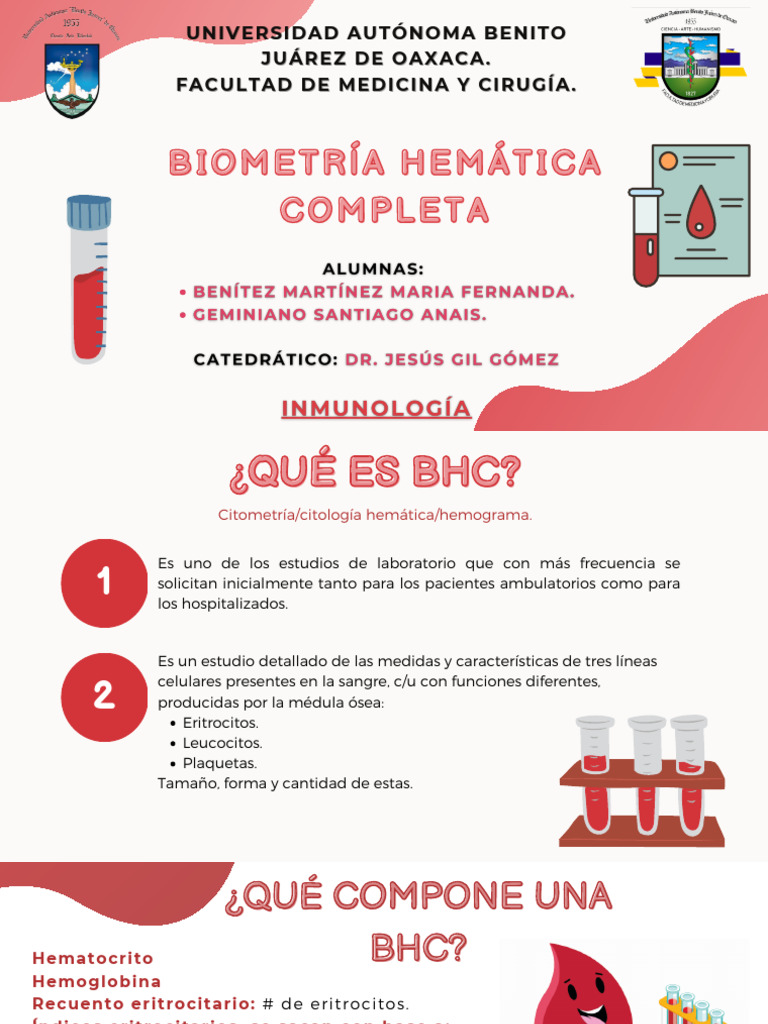 Biometria Hemática Completa | PDF | Sangre | Leucocito