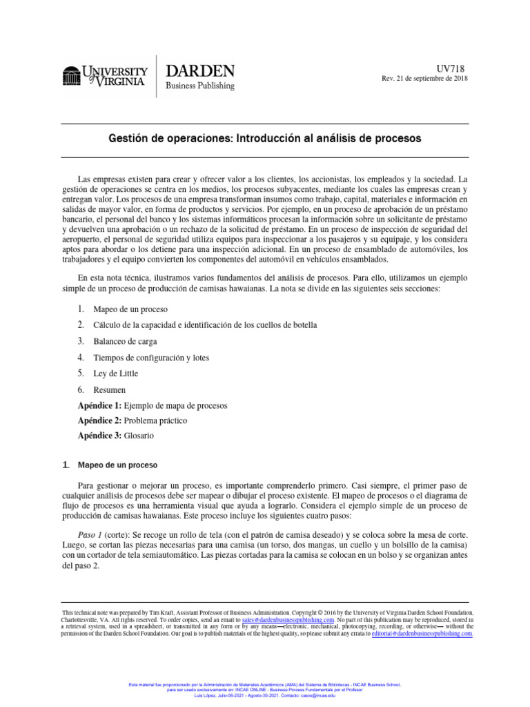 ESP - Operations Management - An Introduction To Process Analysis | PDF ...