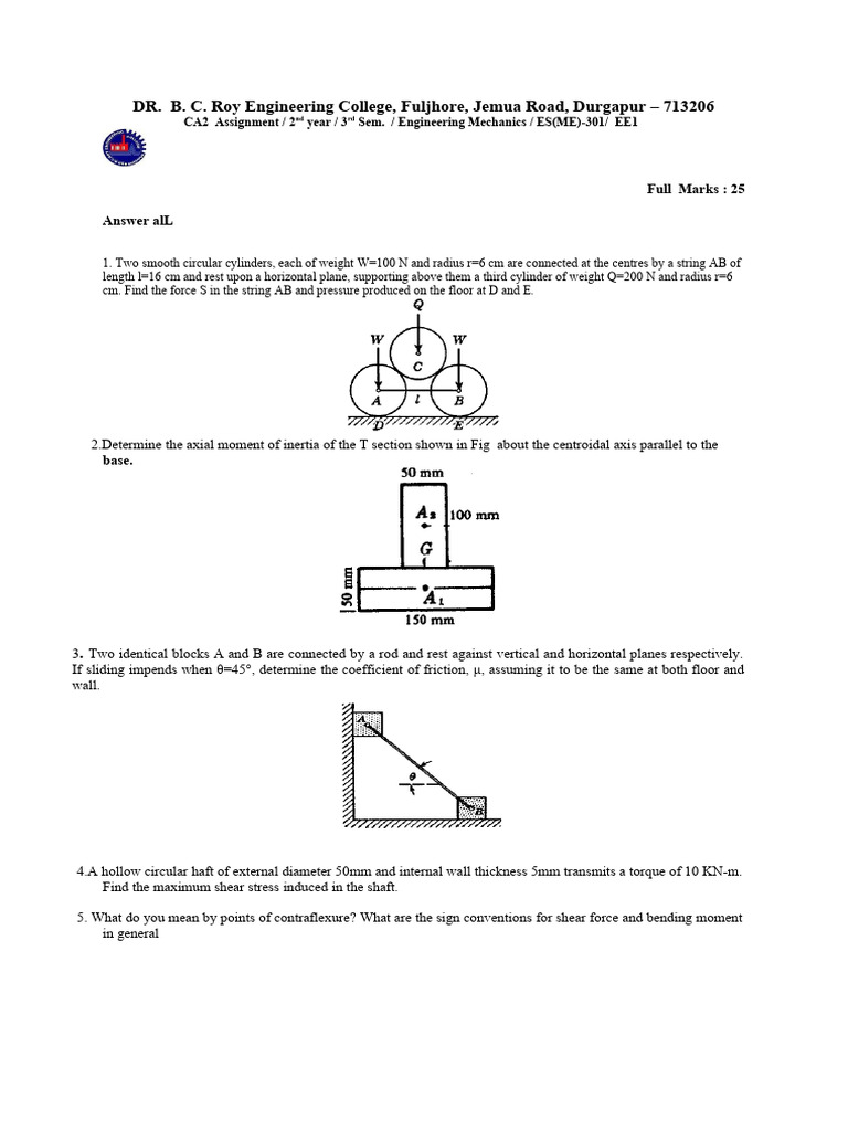 Ca2 Assignment Ee1 Esme301 2023-2024 | PDF