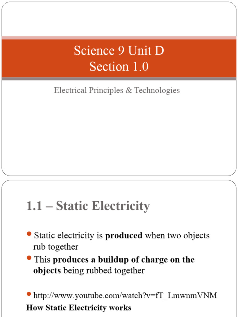 Science 9 Unit D Section 1 Electricity Ppt Cherkas 2013 Download Free Pdf Electrochemistry