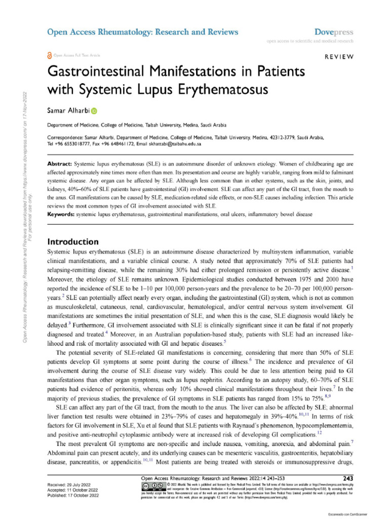 36281321 Gastrointestinal Manifestations in Patients with Systemic ...